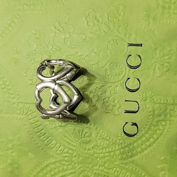 Gucci | Jewelry | Gucci Heart Bamboo 925 Eternity Ring Rare | Poshmark